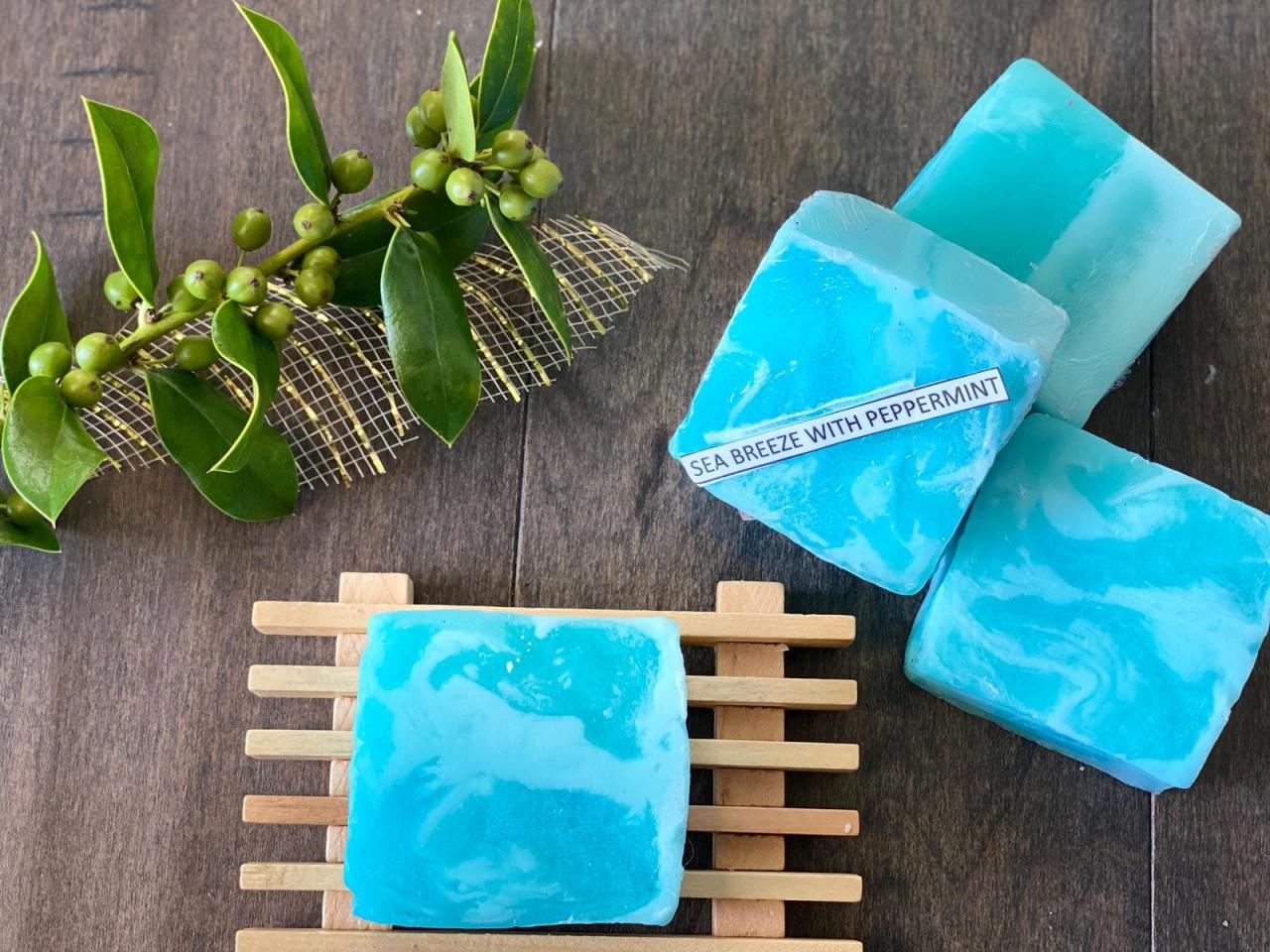 Natural Handmade Soap Blue Ocean Breeze Soap on Luulla