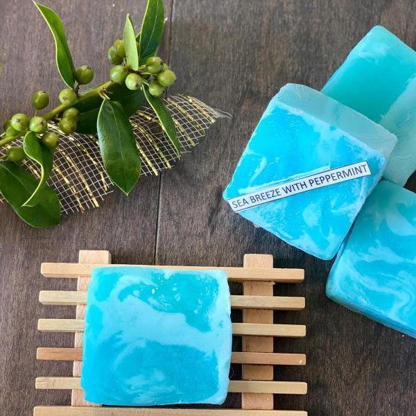 Natural Handmade Soap Blue Ocean Breeze Soap on Luulla