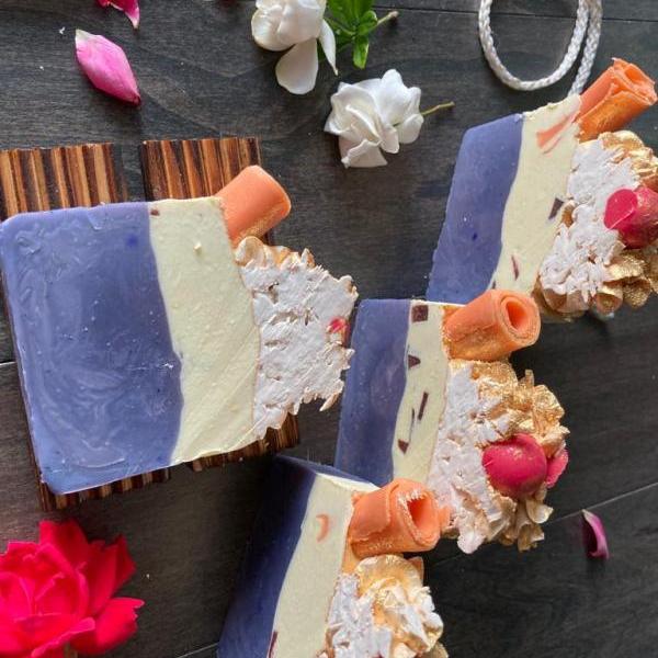 Colorful Handmade Natural Soap, Dragon Fire And Ice Soap Bar, Artisan ...